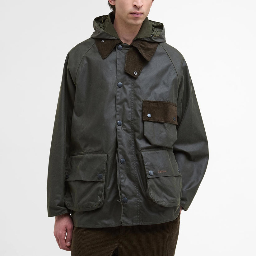 Barbour Modified Solway Waxed Jacket - Olive – Cooshti