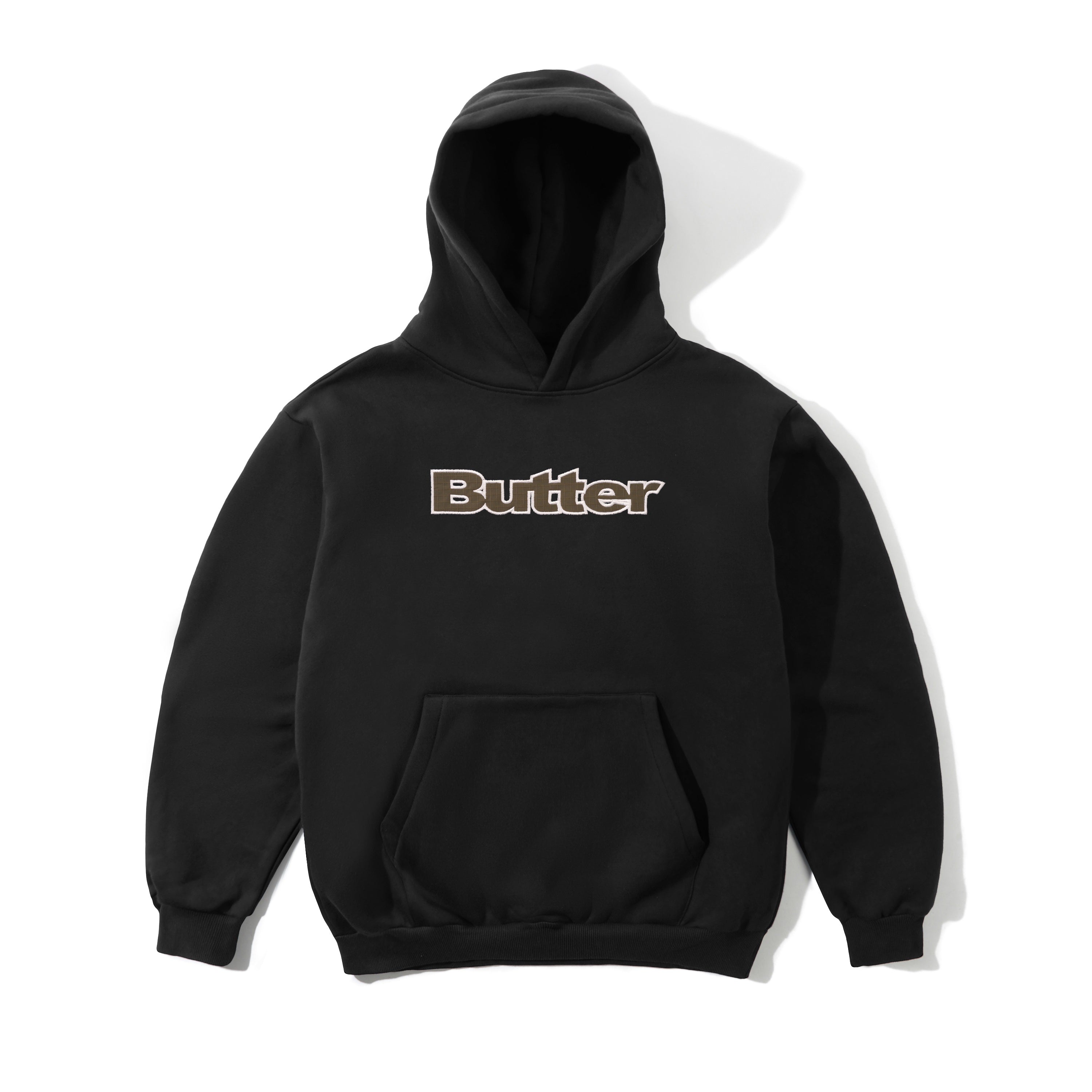 Butter Goods Ripstop Logo Applique Pullover Hood - Black – Cooshti
